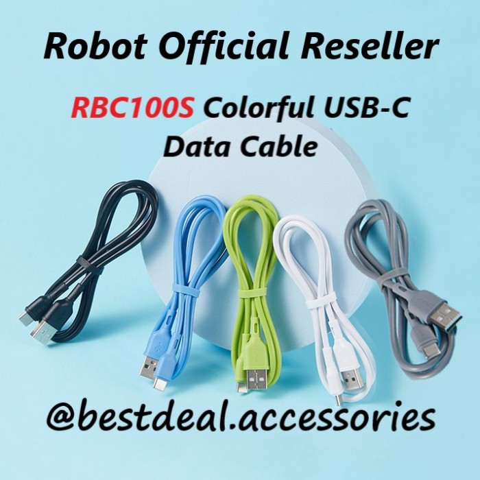 Robot RBC100S USB-C Type C Kabel Data Cable Colorful RBC100 (Per Pcs ...