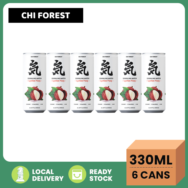 Chi Forest 元气森林 Sparkling Water Zero Sugar Free Lychee Fizzy Cans Soda Drink 330ml [Genki Forest ...