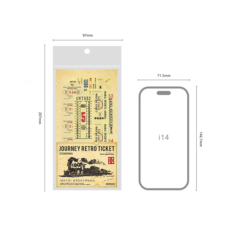 50sheets Strip Ticket Old Bus Tickets Decoration Material Supplies ...