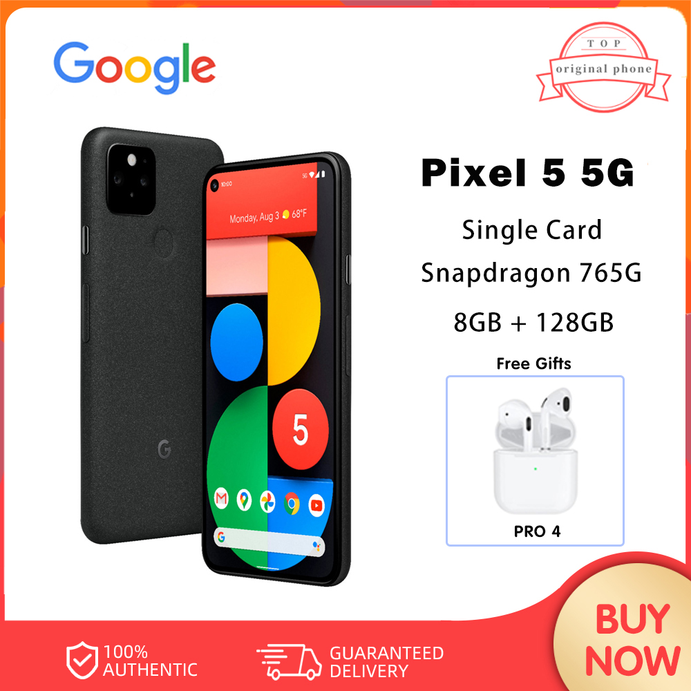 สำหรับ Google Pixel 5ปลดล็อคซิมเดียว + ESIM 5G โทรศัพท์มือถือ ...