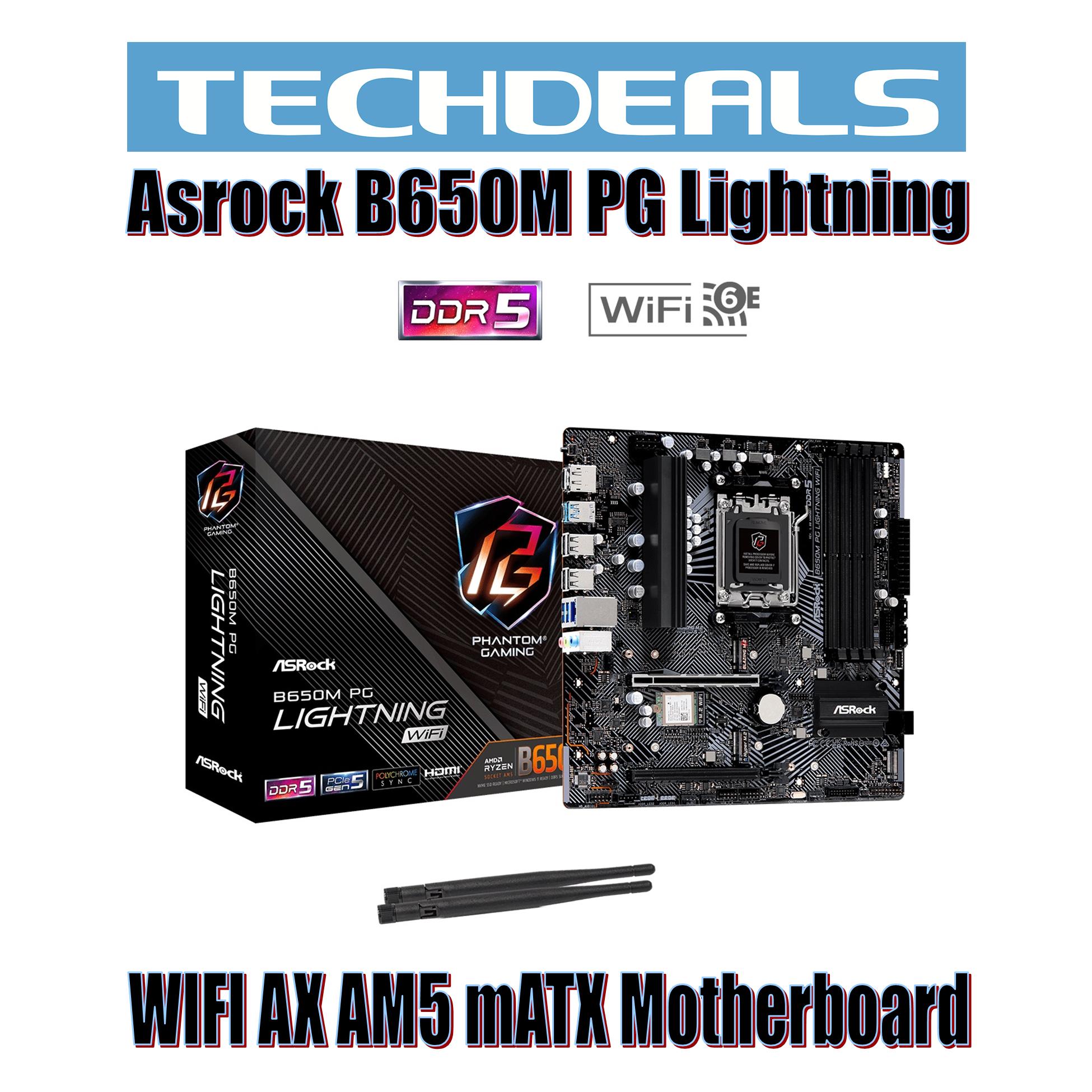 Asrock B650M PG Lightning WIFI AX AM5 mATX Motherboard | Lazada Singapore