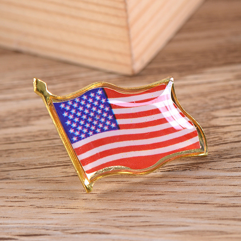 American Flag Lapel Waving Pin Proudly USA Tie Tack Badge Bag Brooch ...