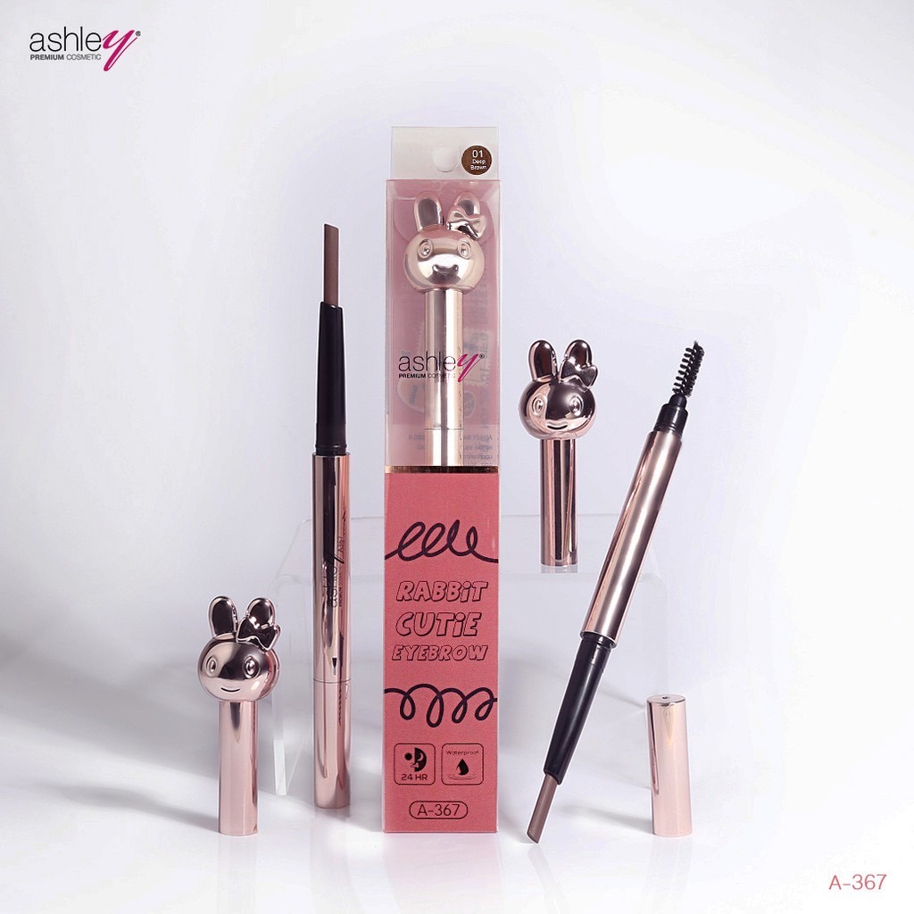 Ashley Rabbit Cutie Eyebrow ดินสอเขียนหมุนออร์โต้หัวตัด กันน้ำ No.03 ...