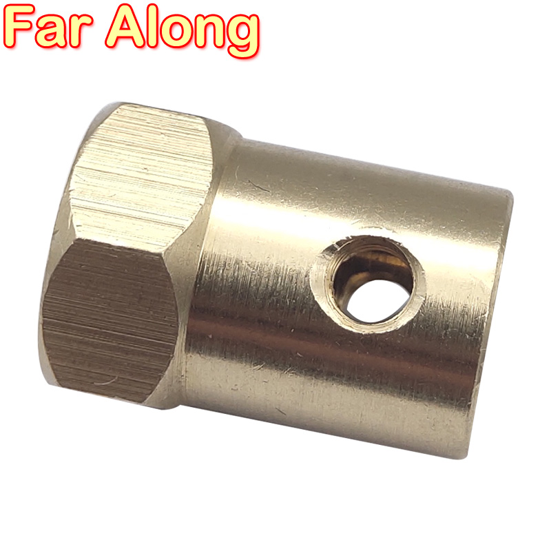 1 Piece Of Brass Hexagonal Motor Coupling With Inner Diameter 3mm 4mm ...