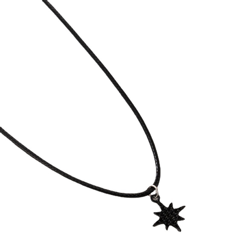 Jewelry Fashion Simple Necklace Black Spray Paint Mang Star Necklace ...
