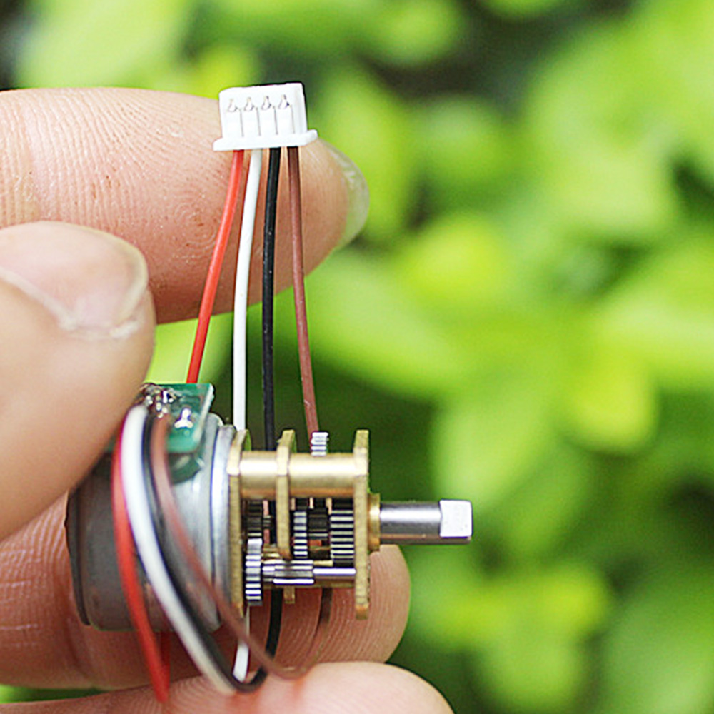 Mini 2-Phase 4-Wire Geared Stepper Motor 15mm Stepper All Metal Gear ...