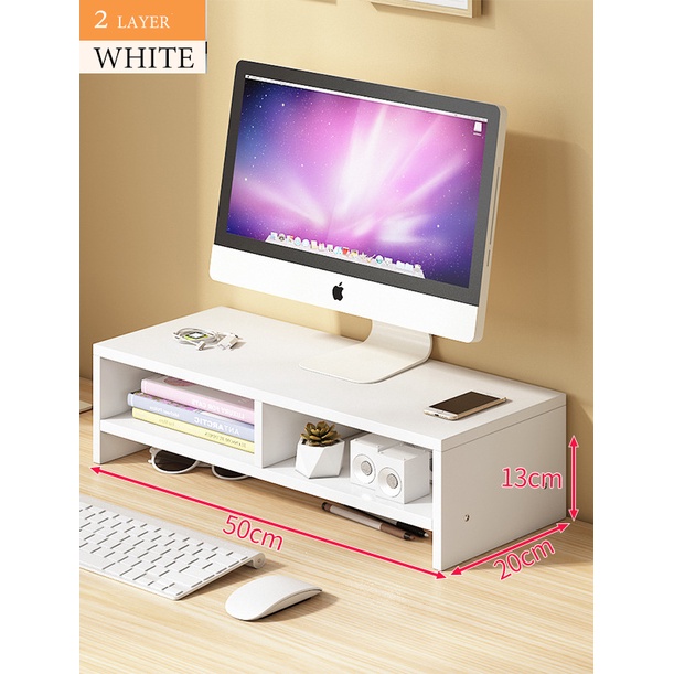 Computer Monitor Stand desktop monitor stand table receive arrange shelf | Lazada PH