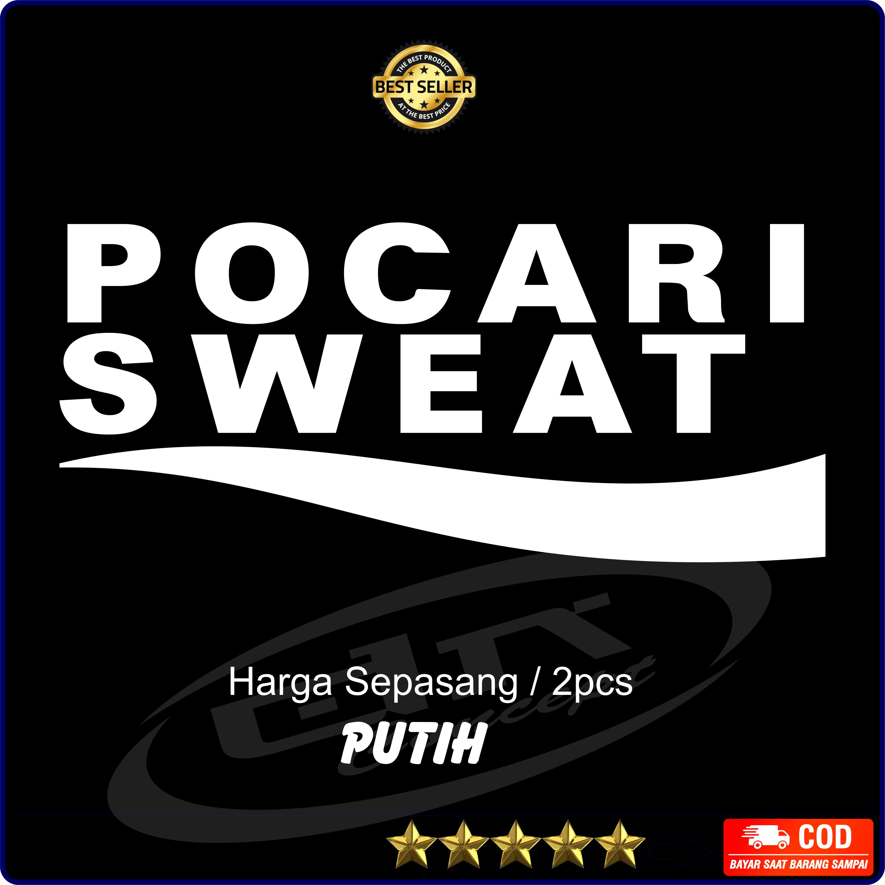 2 Sticker Stiker POCARI SWEAT Viral Logo Hologram Putih motor modif ...