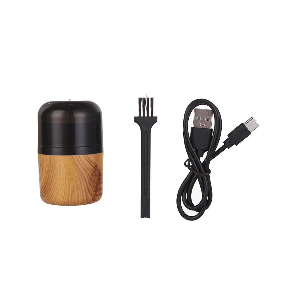zhongyanling2 Mini rechargeable men's floating blade, wood grain shaver ...