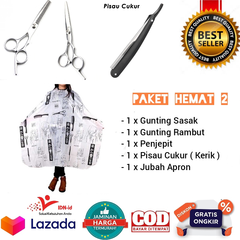 BISA COD 1 Set Alat Gunting Rambut Salon Set Pangkas Set Alat Potong ...