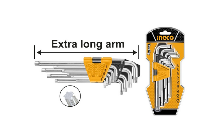 Ingco torx key set HHK13093/Ingco ball point hex key set HHK12092 ...