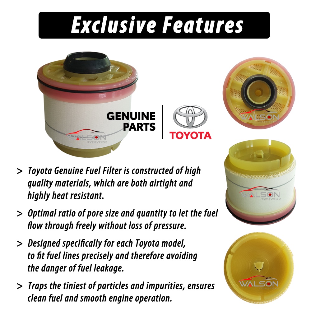 Toyota Hilux Vigo Hiace Dmax RT50 Fortuner Diesel Fuel Filter | Lazada
