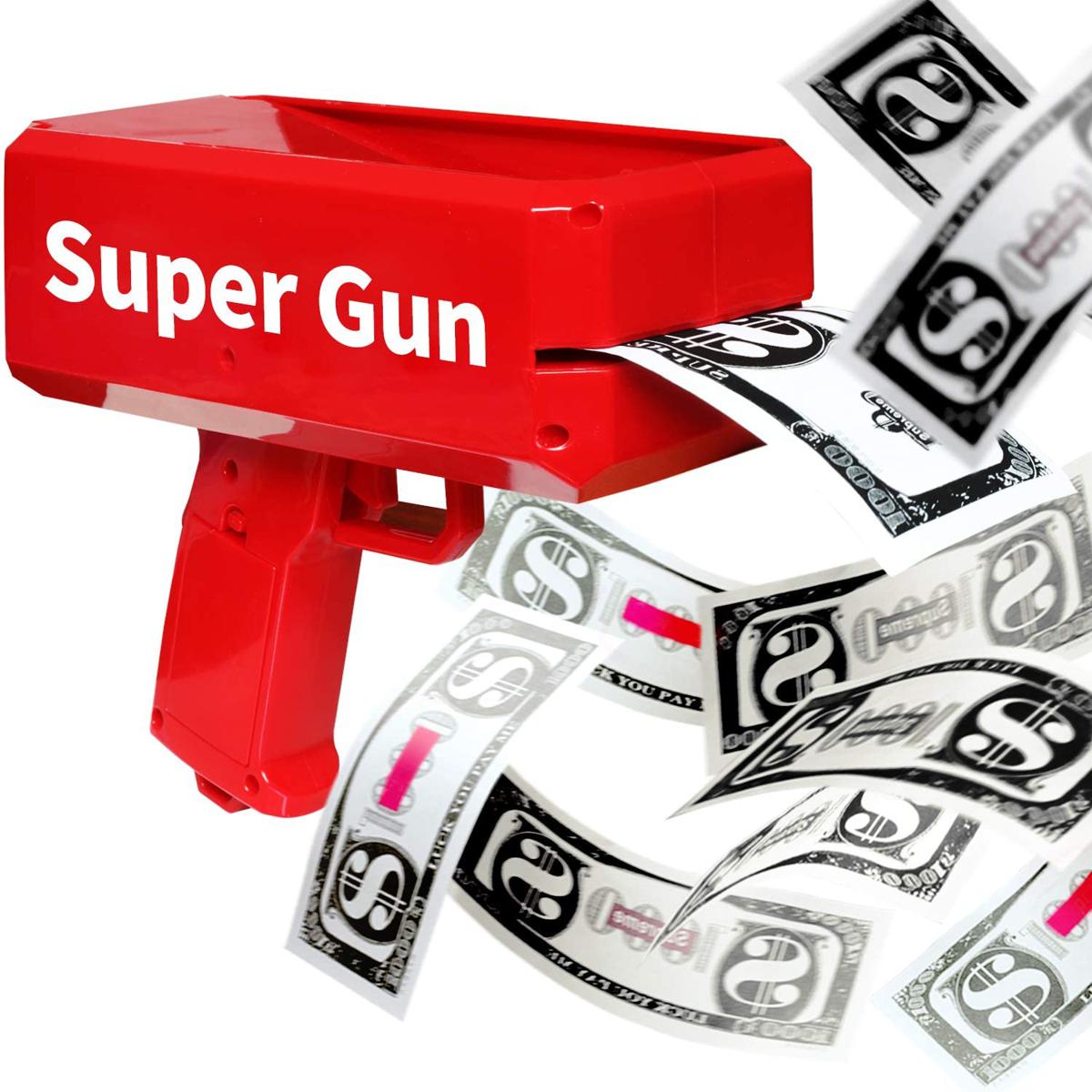 Money Raining Machine Party Toy With 100 Paper Dllers Battery Operated ...