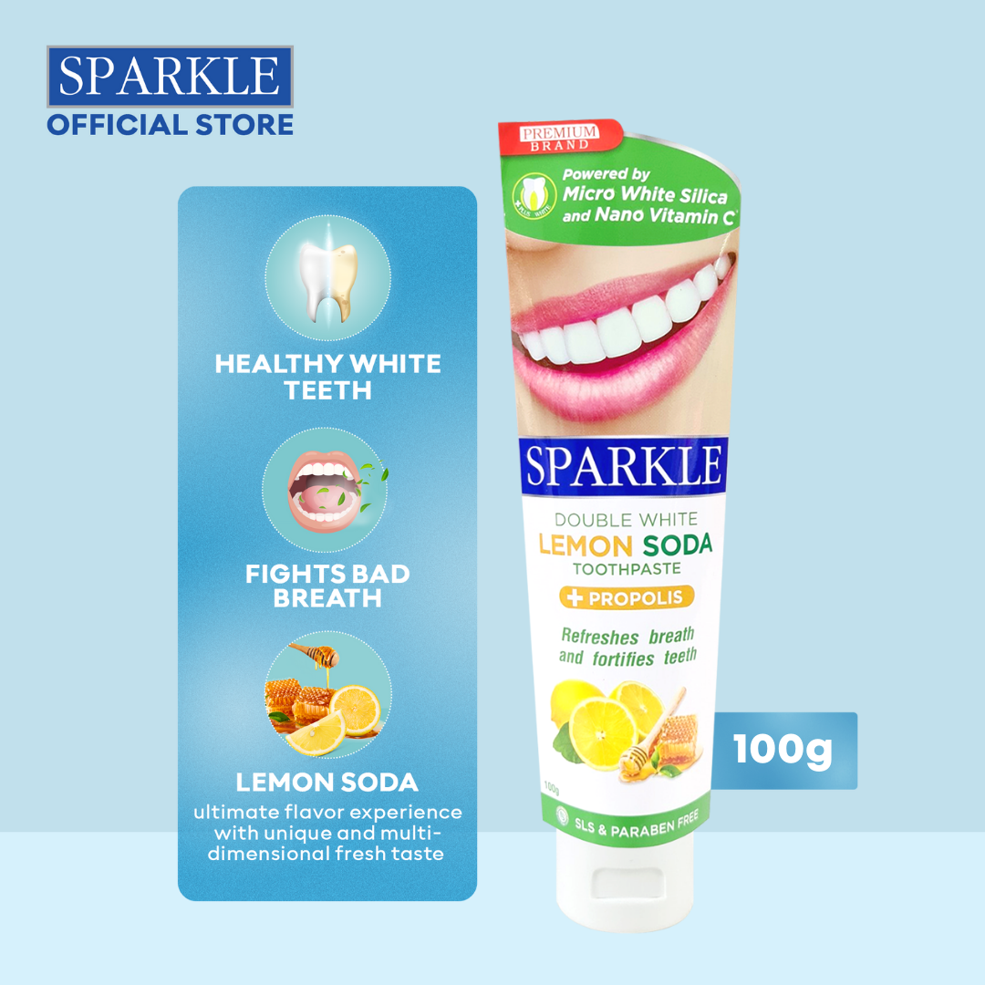 SPARKLE Double White Toothpaste Lemon Soda 100g [Healthy teeth ...