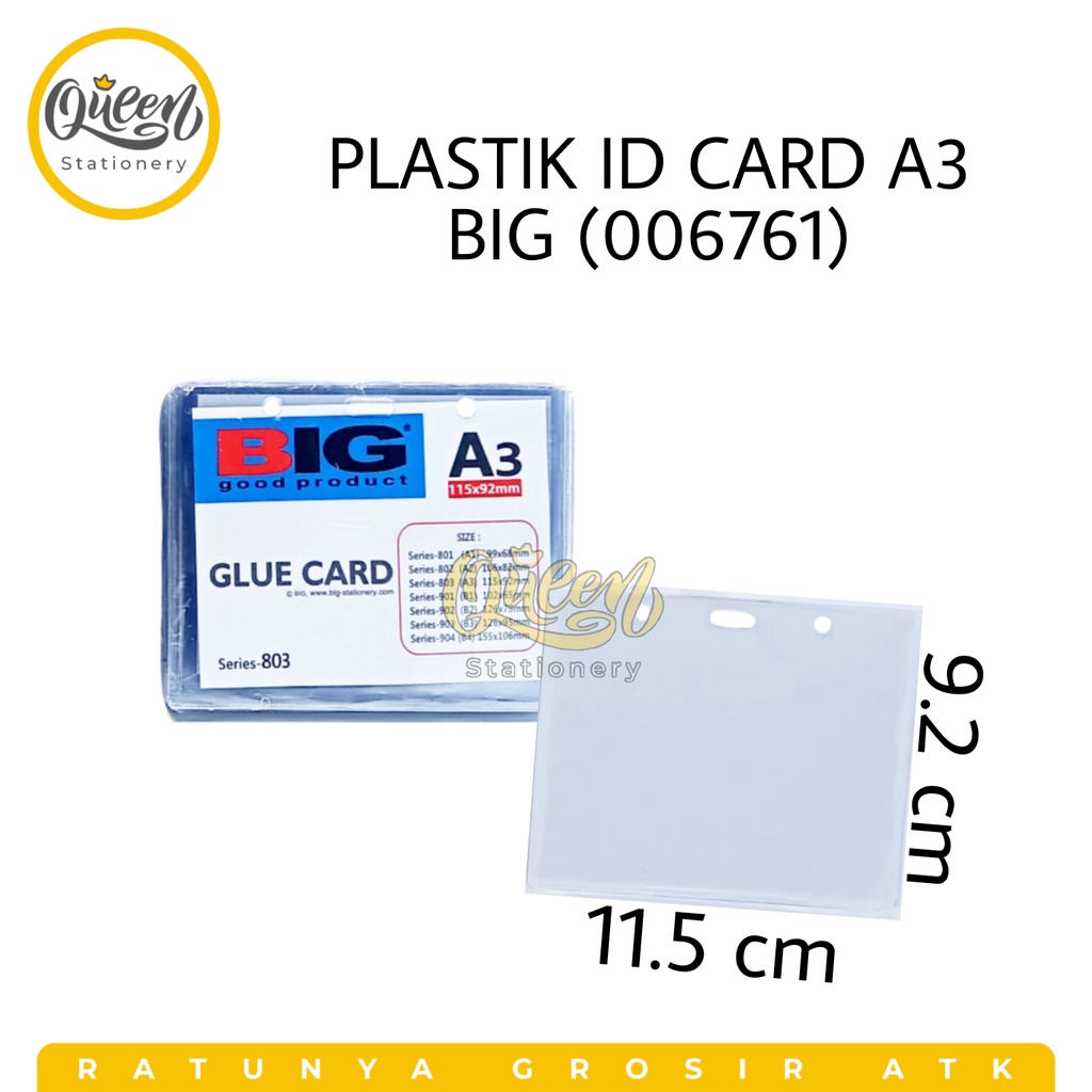 1 PAK (20 LEMBAR) PLASTIK ID CARD A3-B3 BIG / MIKA ID CARD / ID CARD ...