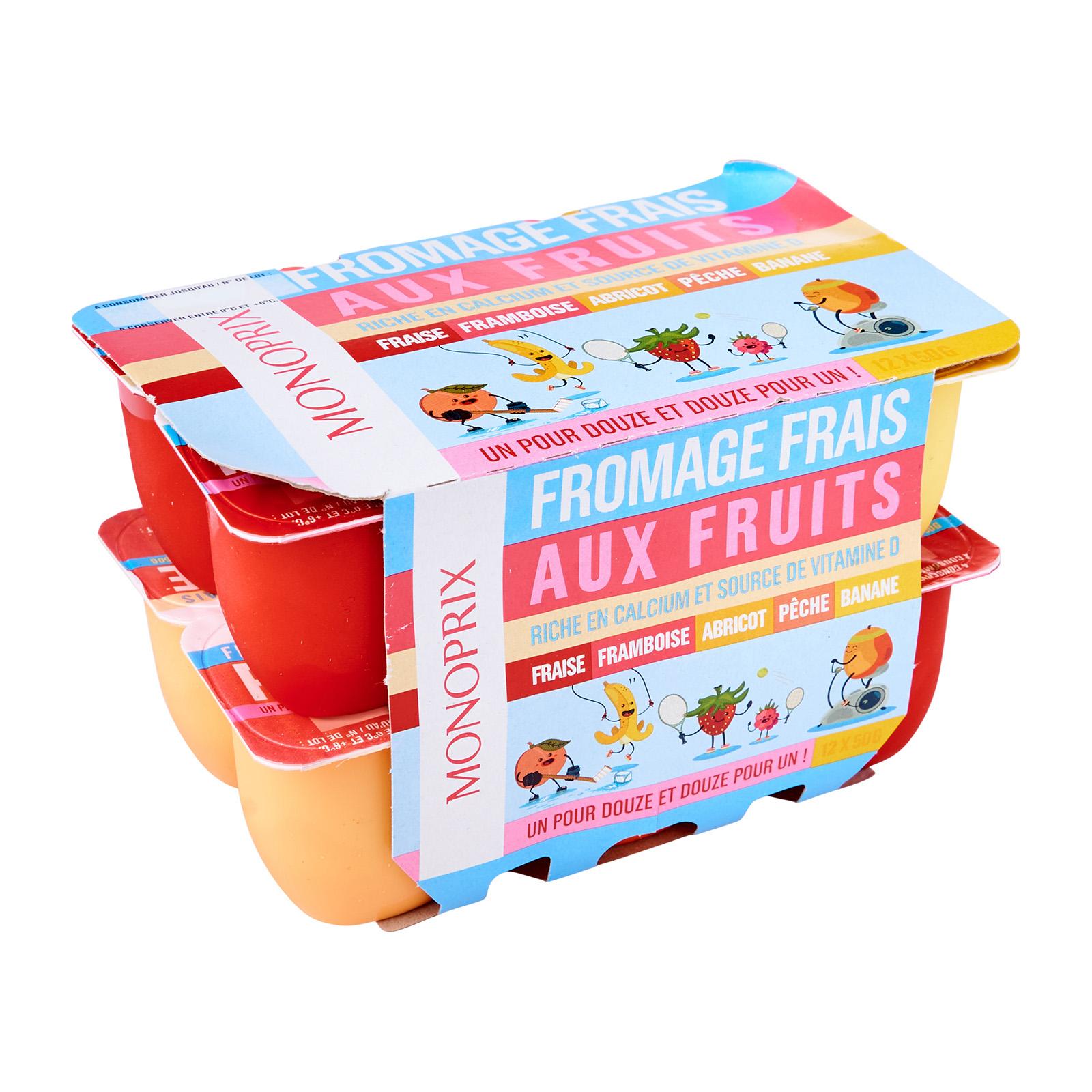 Monoprix Fruit Flavored Cottage Cheese Petits Suisses Kids Yogurt ...
