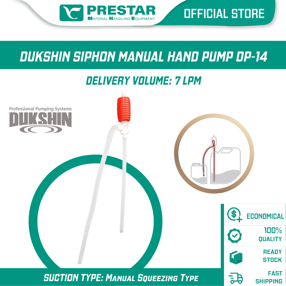 PRESTAR MHE DUKSHIN Siphon hand manual pump DP-14 Manual Water Hand ...