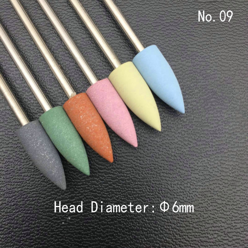【Topnotch Store】6pcs/set Rubber Silicon Drill Milling Cutter for ...