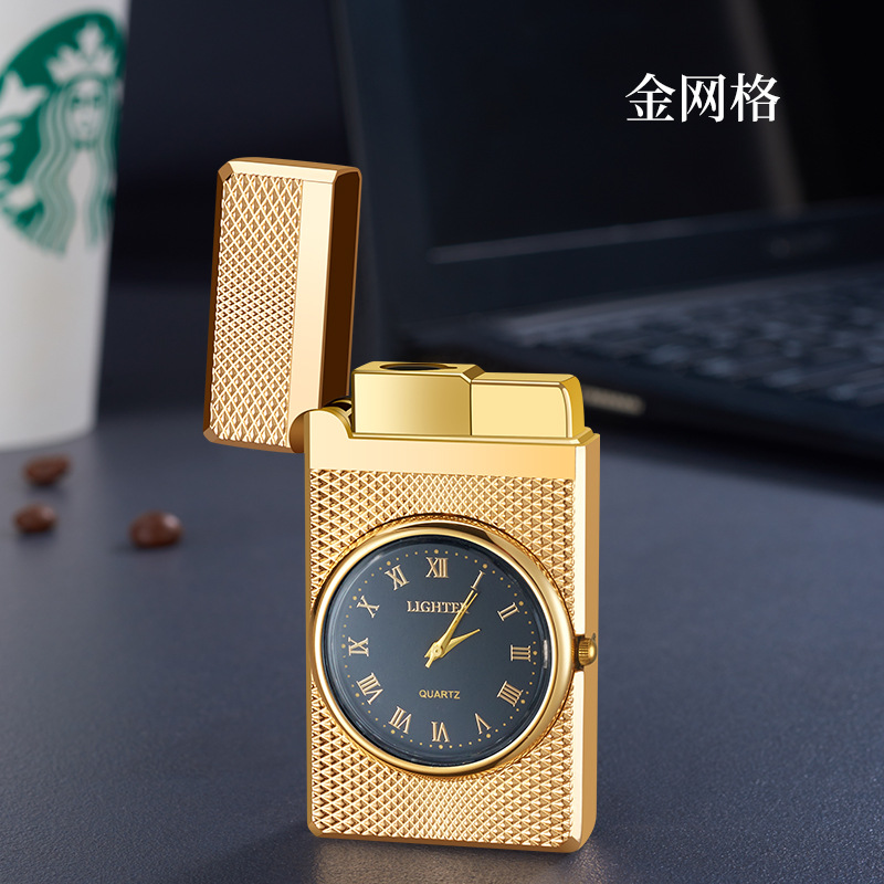 Creative Loud Watch Lighter Metal Straight Blue Flame Windproof Lighter ...