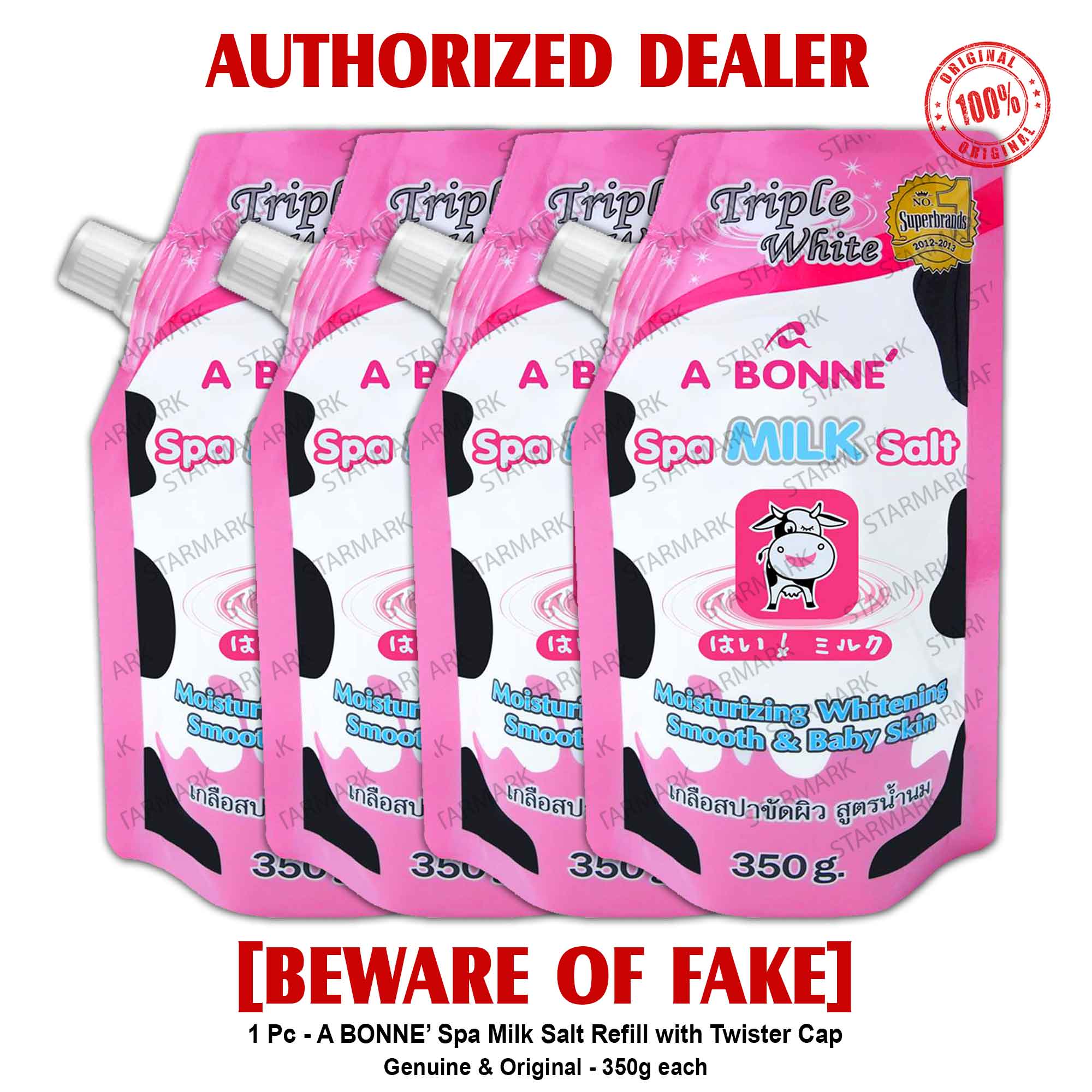 Abonne Spa Milk Salt Regular 350g each Refill with Twister Cap Salts ...