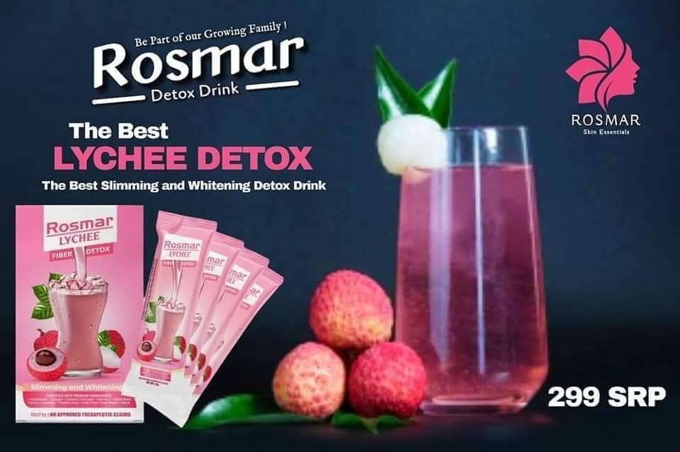 Rosmar Fiber Detox Slimming and Whitening with flavors Lychee,Lemon ...