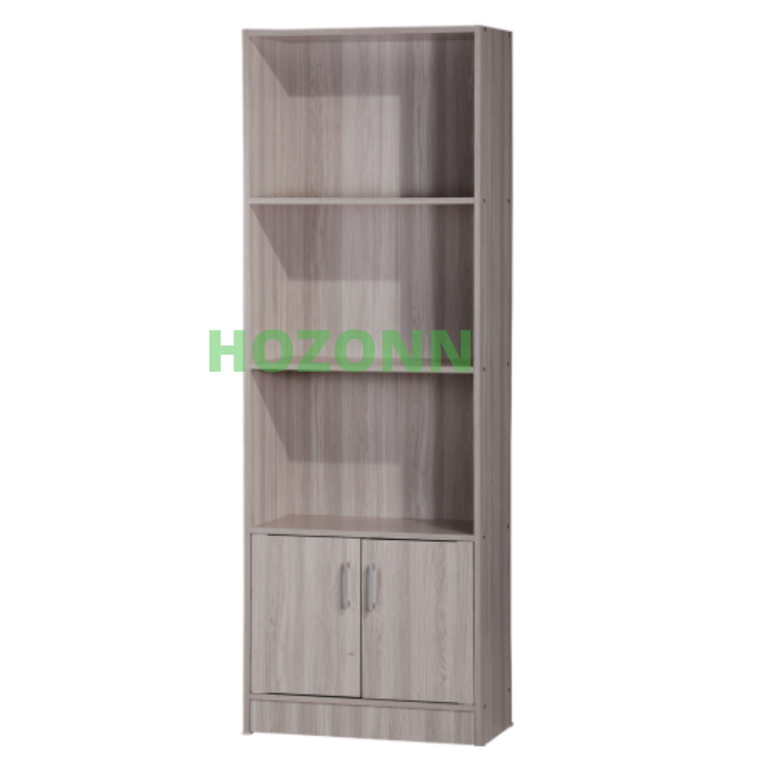 HOZONN DIY 4 Tier Bookcase Shelf With DOOR Filing Cabinet Storage ...