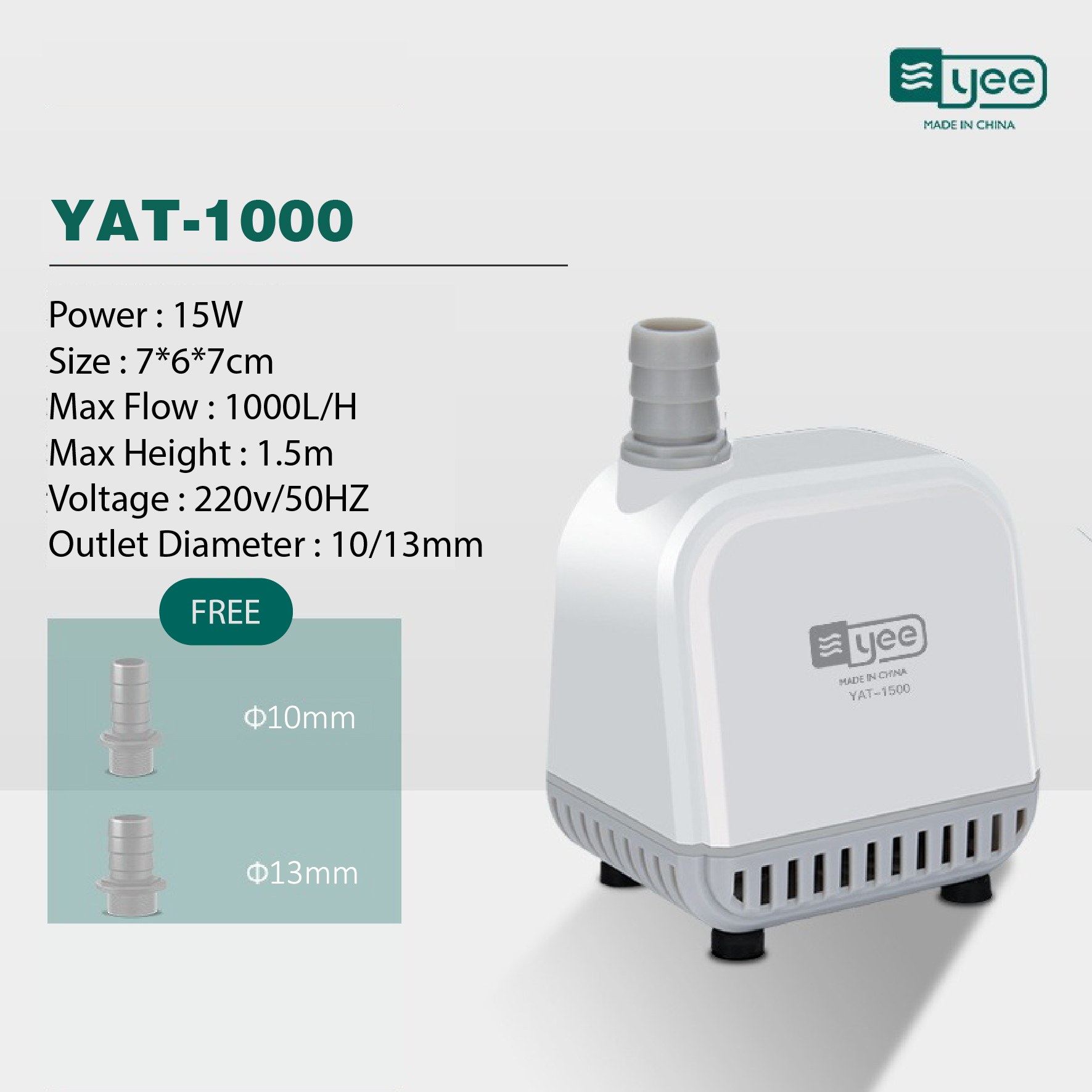 YEE YAT Aquarium Submersible Water Pump Bottom Suction Pump Mini ...