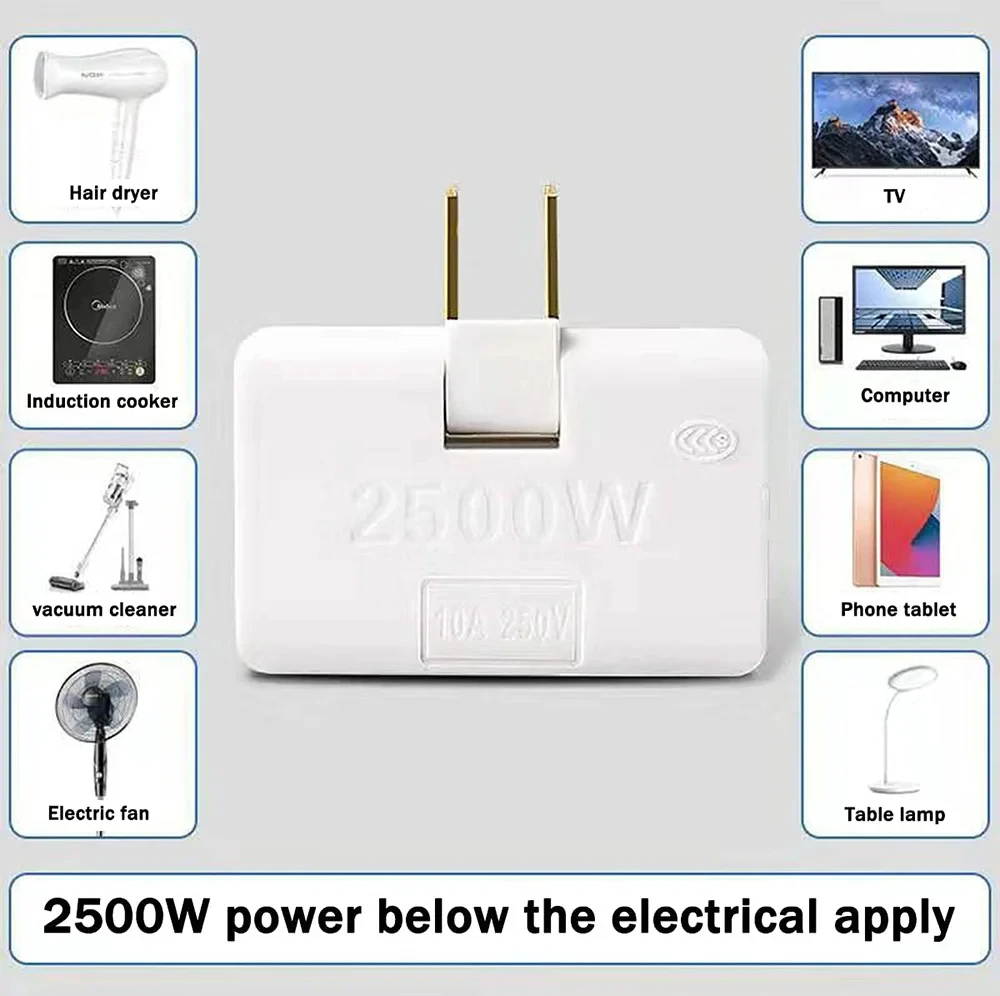 Plug EU Plug 3 Way Flat Plug Adapter Extension Plug 180 Degree ...