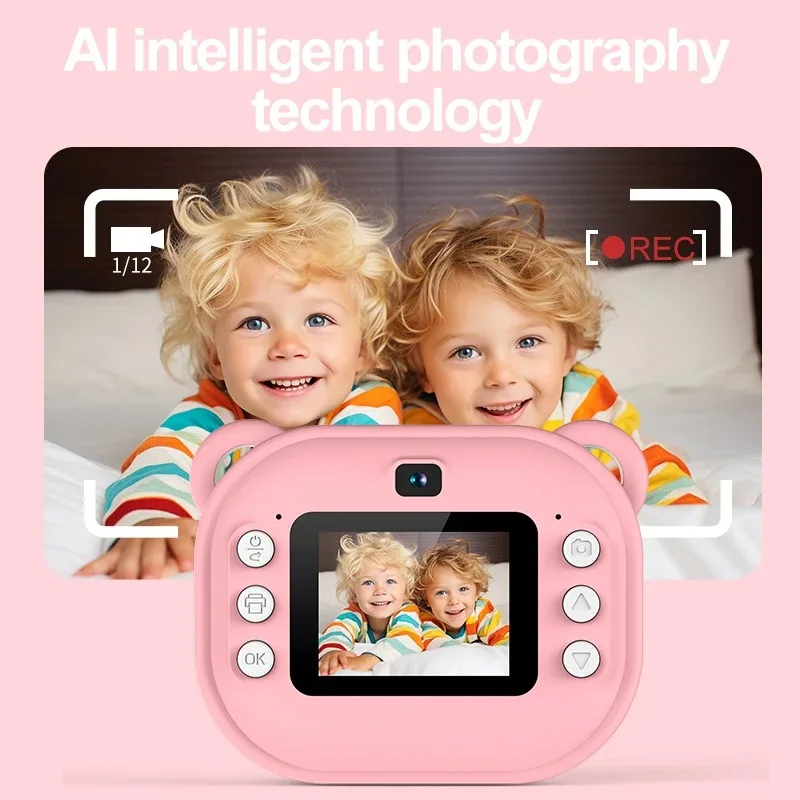 【Wireless】 Children Digital Camera Instant Print for Kids Thermal Print ...