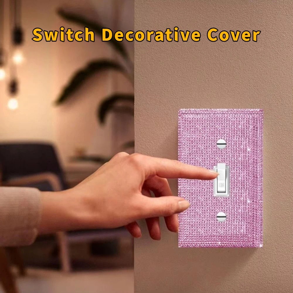Fashion Sparkling Switch Decorative Cover Flashing Sturdy Wall Panel ...