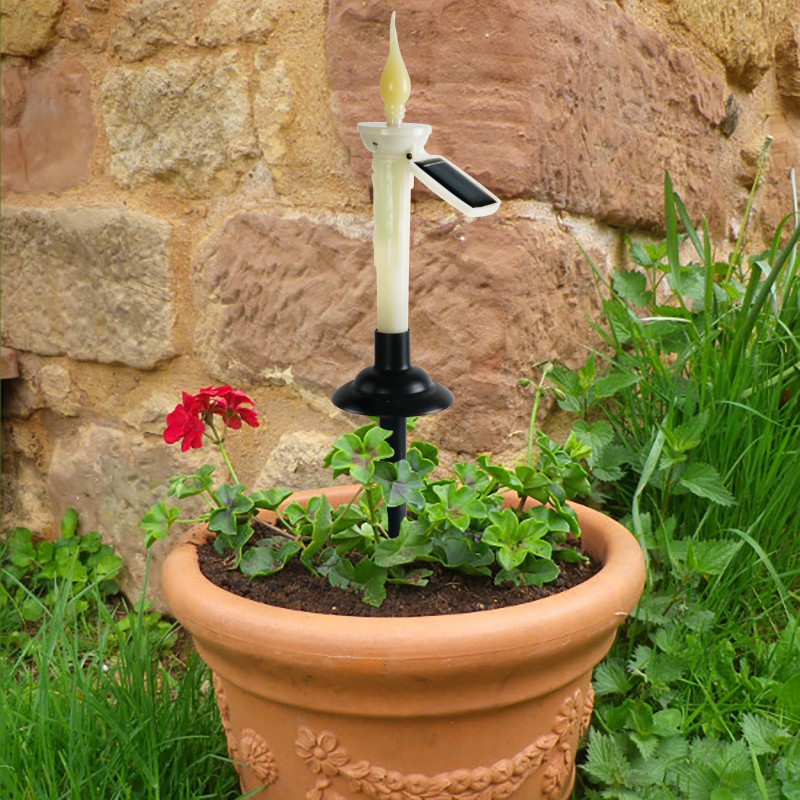 LED Light Street Lamp Simulation Long Pole Candle Plug Lamp Garden ...