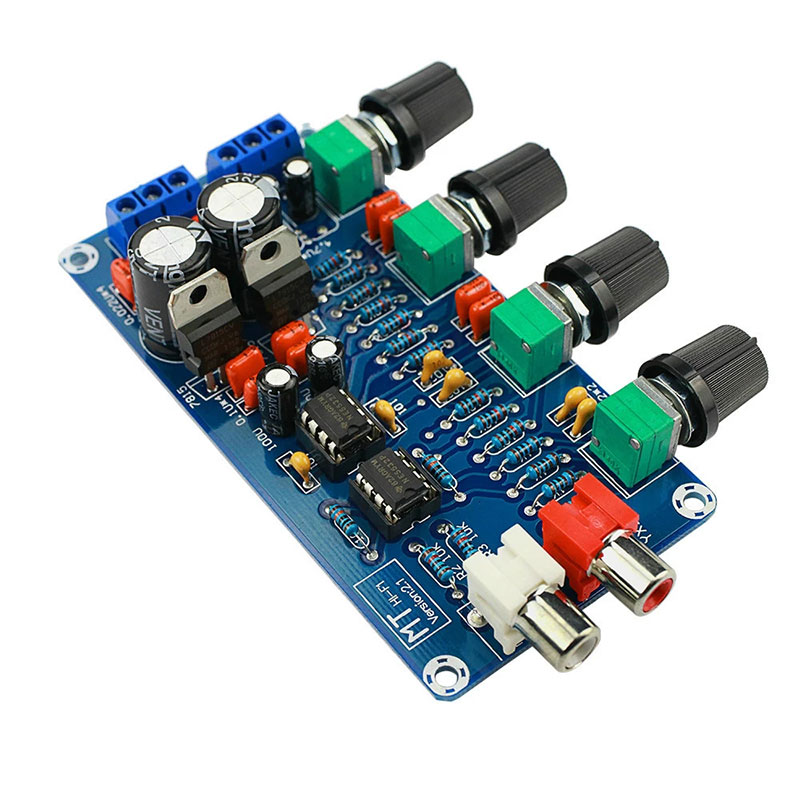 NE5532 Stereo Pre-amp Preamplifier Tone Board Audio 4 Channels ...