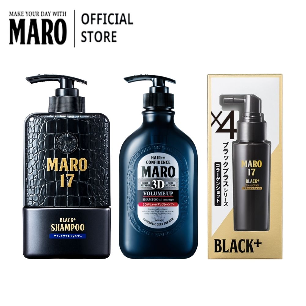 Maro 17 Black Plus & 3D Volumn-Up Shampoo - Maro - ThaiPick