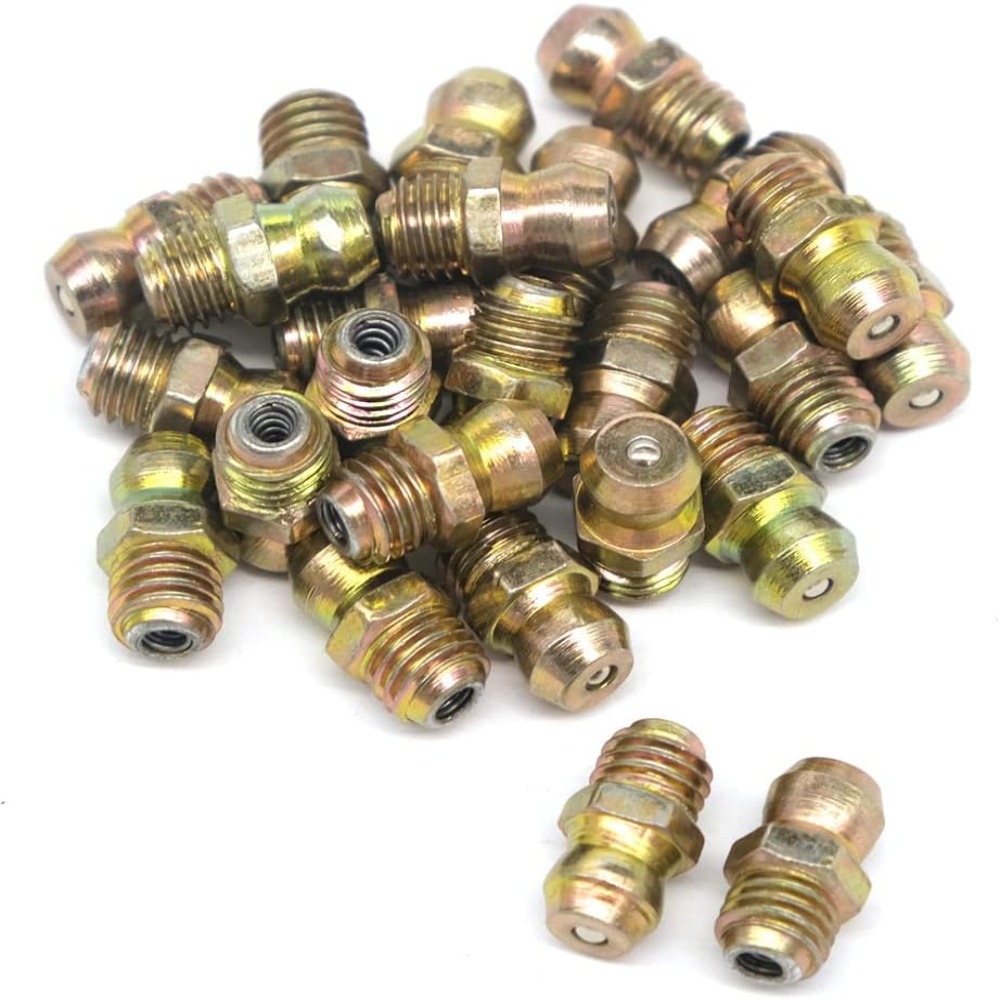 POEM 30Pcs Straight Grease Fittings Grease Zerk Point Grease Tip Grease ...