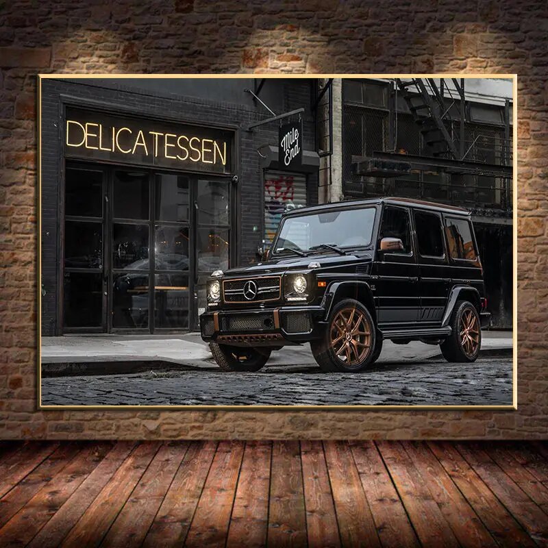 Vehicle Canvas Painting Mercedess G Class Modern Cars Prints Luxury ...