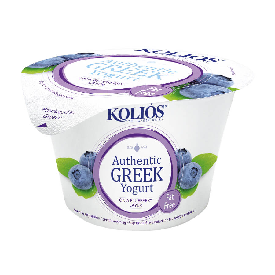 Kolios Authentic Blueberry 0% Fat Greek Yogurt (150g) | Lazada PH
