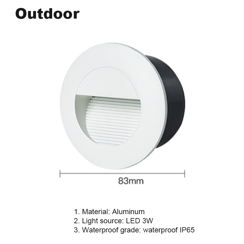Outdoor waterproof IP65 LED foot lamp 3W wall lamp stairs outdoor ...