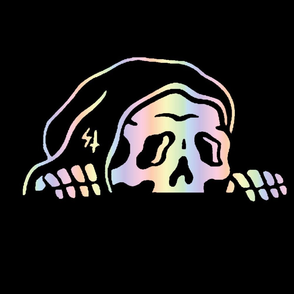 Vinyl Decals Halloween Peep Skeleton Car Sticker Peep Skeleton Lurking ...