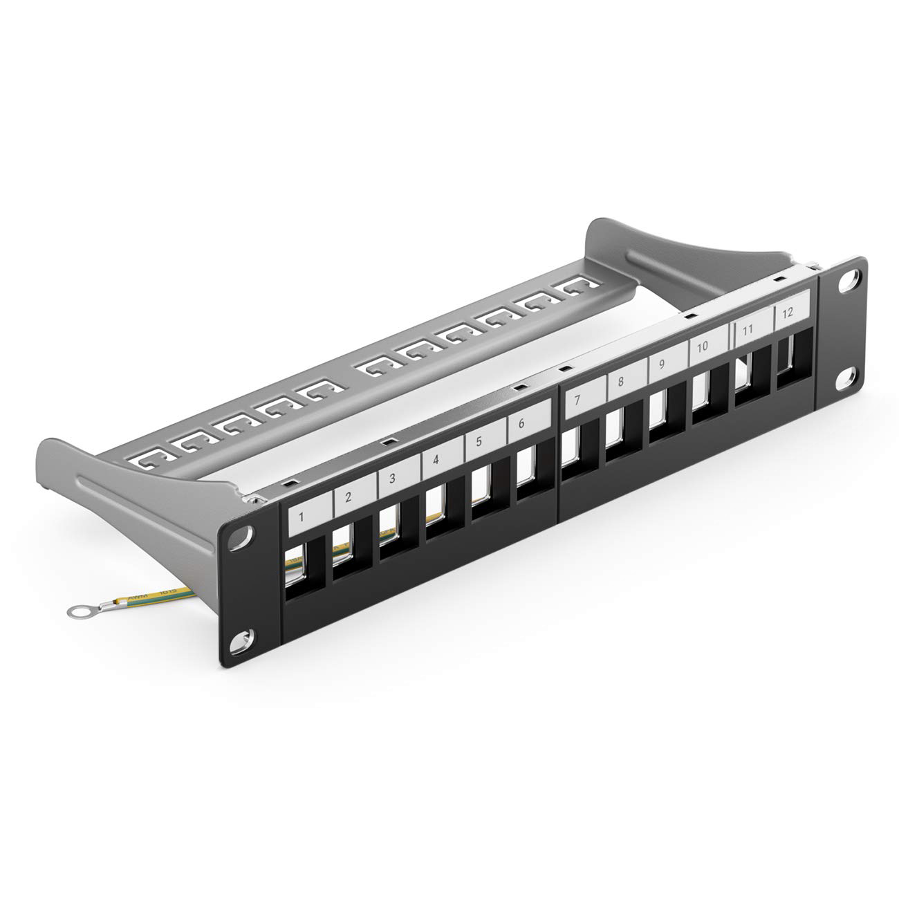 ZoeRax Network 10" 12-Port 1U Empty Blank Patch Panel For Standard ...