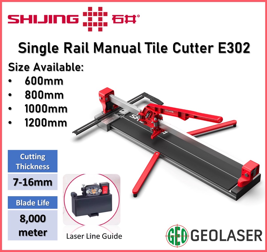 Shijing 800mm Manual Marble Tile Cutter With Laser Positioning E302 ...