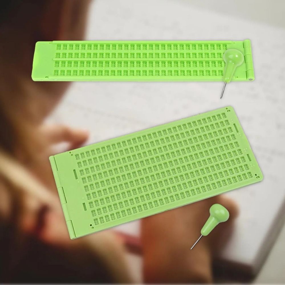 Educational Tool 4Lines 28 Cells Braille Writing Board Portable Plastic ...