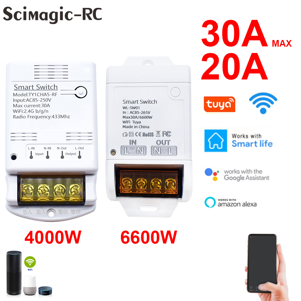 【Flash sale】 smart Tuya switch /ZigBee 30A 6600W / 4000W relay module ...