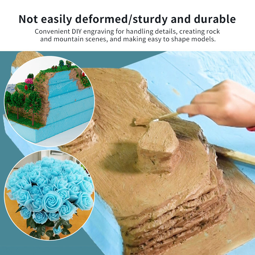 Blue Foam Board Diy Model Material Diorama Base Foam Bricks Sheet Crafts Sand Table Miniature ...