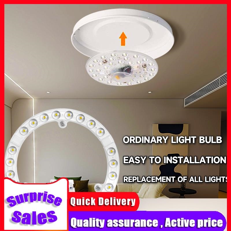 Yowxii Replaced LED Light Bulb Ceiling Panel Light Round Tri Color ...