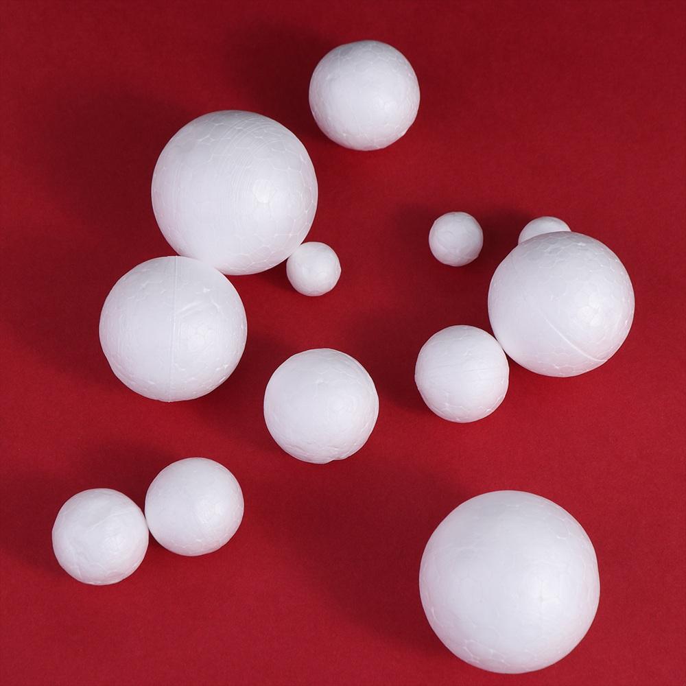 Home Decoration Mini Foam Balls Polystyrene Round Christmas Balls White ...