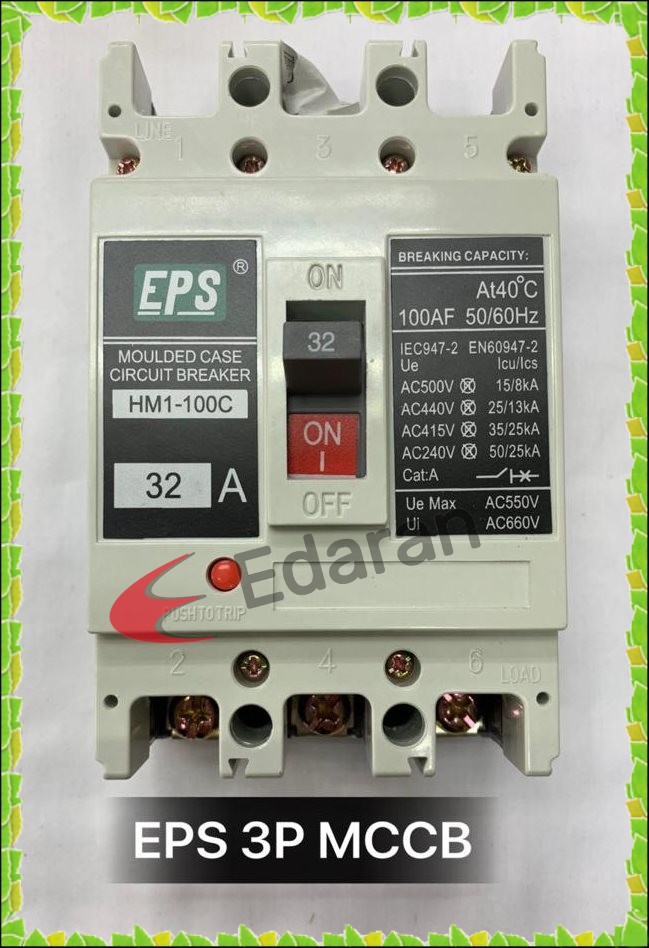 EPS 3P 32A 35KA MCCB (HMI-100C) | Lazada