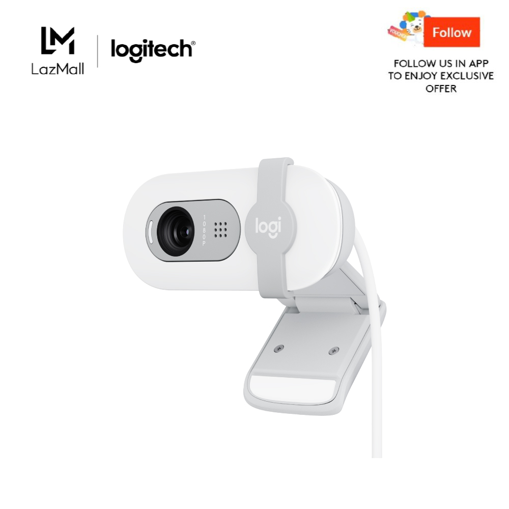 Logitech BRIO 100 Full HD 1080p webcam with auto-light balance ...