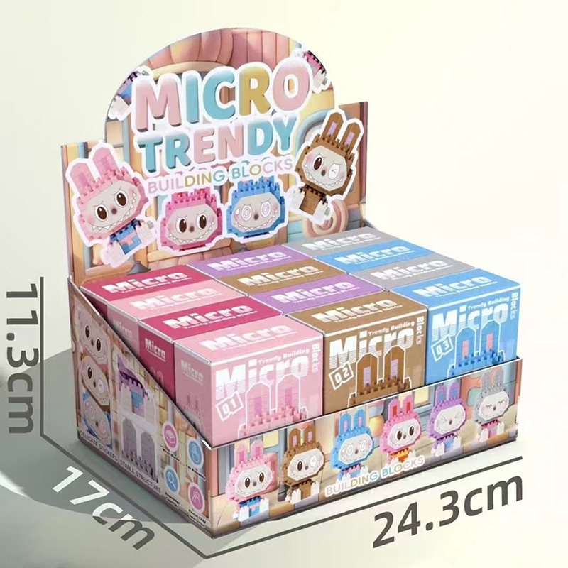 1 Set Labubu Figure Micro Building Blocks Diamond Bricks Bubble Mart ...