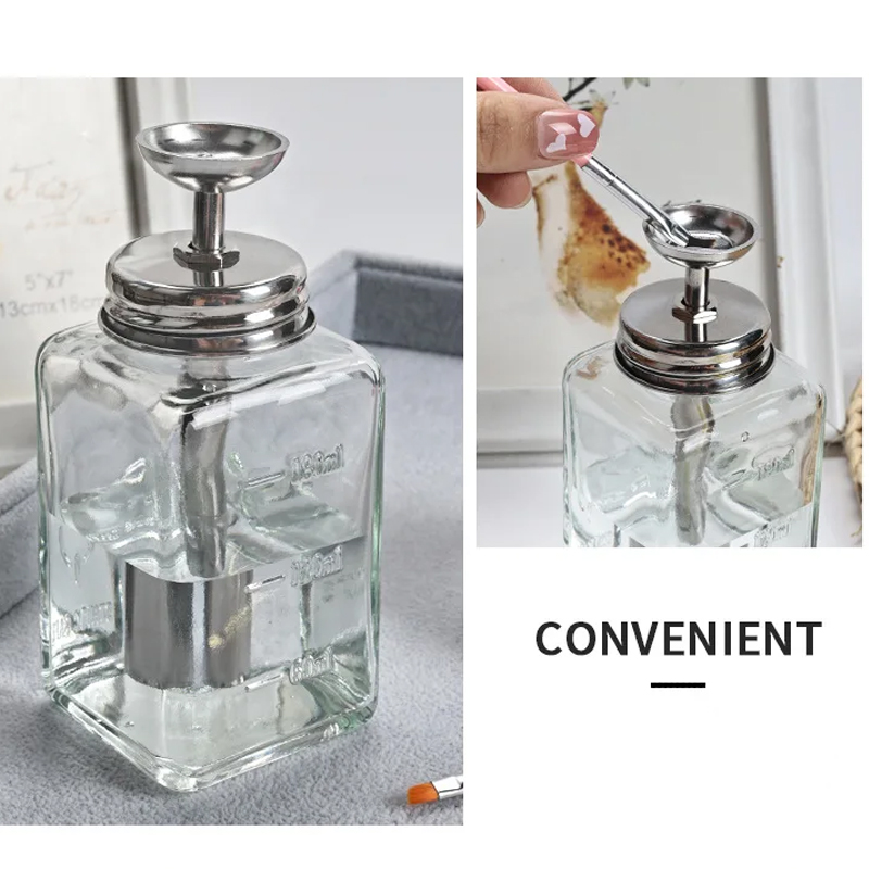 HOT Nail Polish Refillable Press Pump Empty Bottles Remover Bottle ...