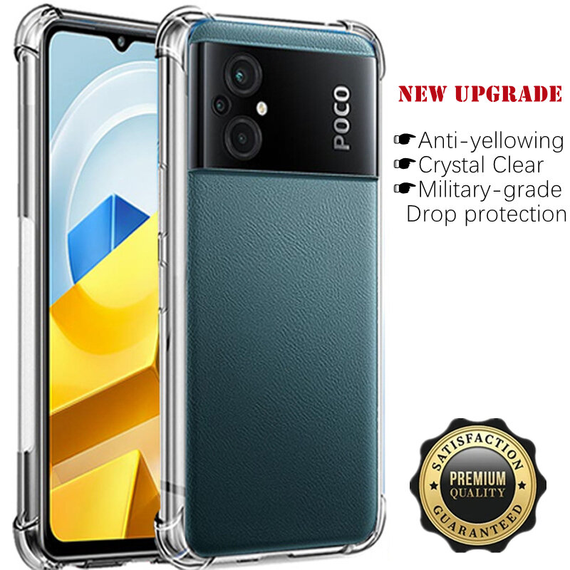 xprmy for Xiaomi Poco M5 Shock Absorbing Ultra Clear Jelly Case Soft ...